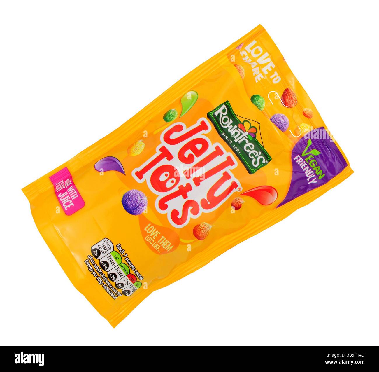 Rowntree's jelly tots fruit flavour jelly sweets in a 150g pouch Stock ...