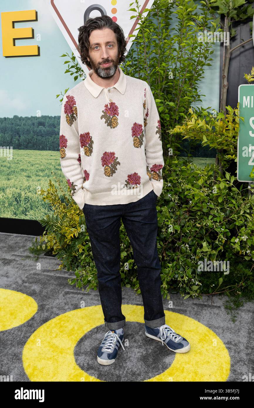Los Angeles, USA. 01st May, 2025. Simon Helberg attends the arrivals of ...