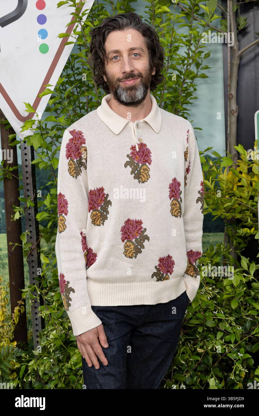 Los Angeles, USA. 01st May, 2025. Simon Helberg attends the arrivals of ...