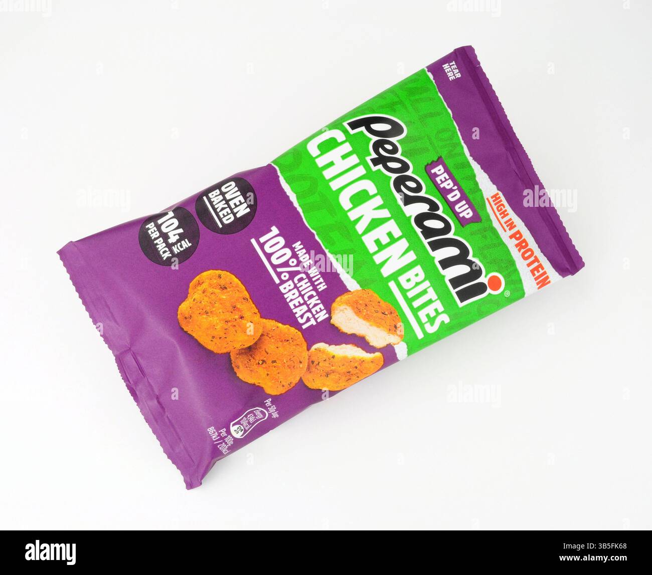 Peperami chicken bites cooked chopped and shaped chicken in a smoky ...