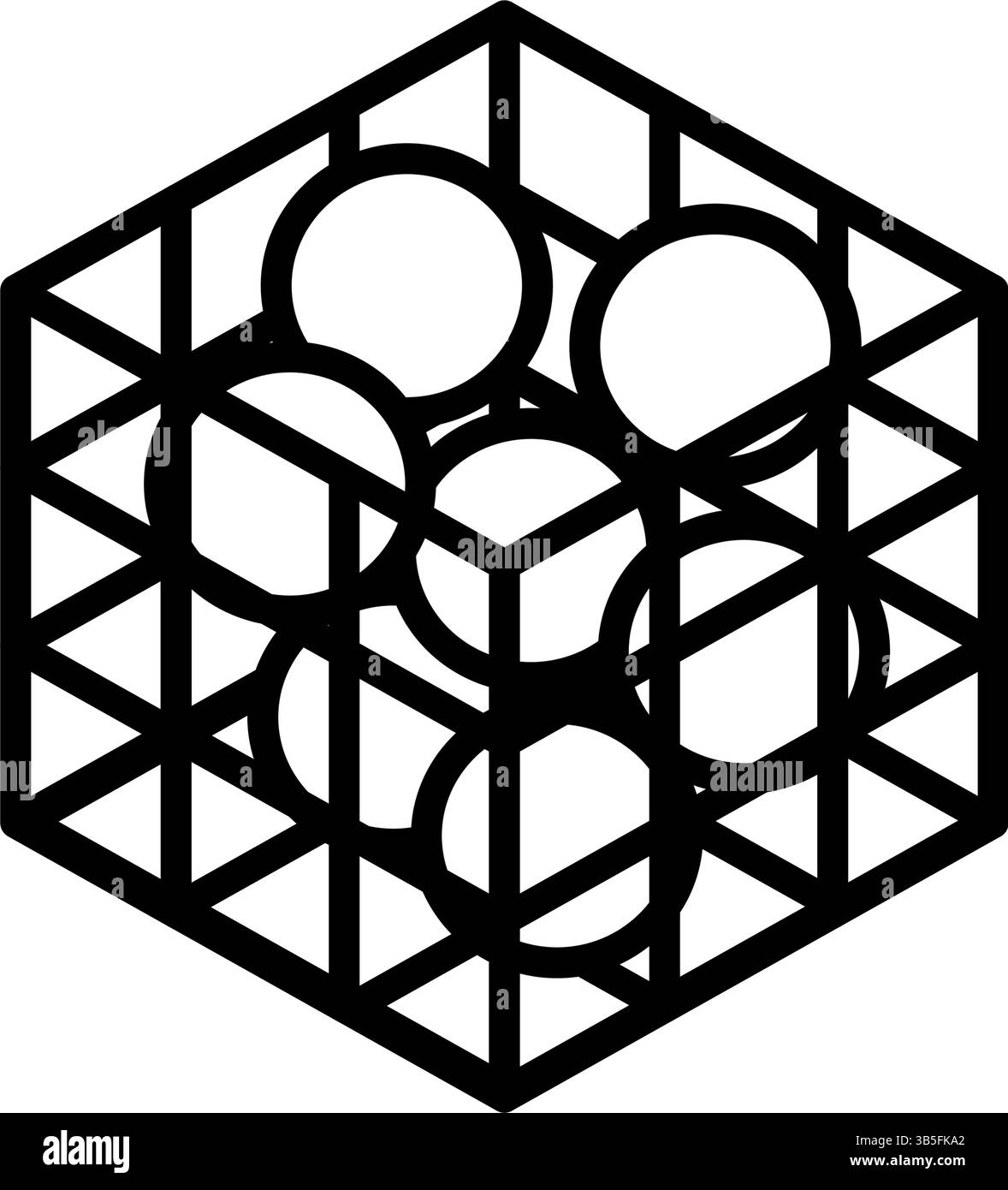 Isometric illustration of a simple line drawing of a basketball ball ...