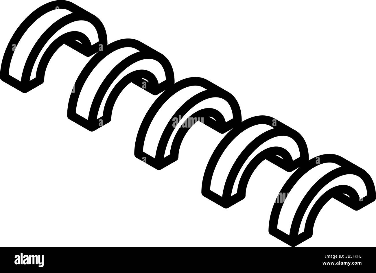 Isometric illustration of a simple line drawing of a track (400 meters ...