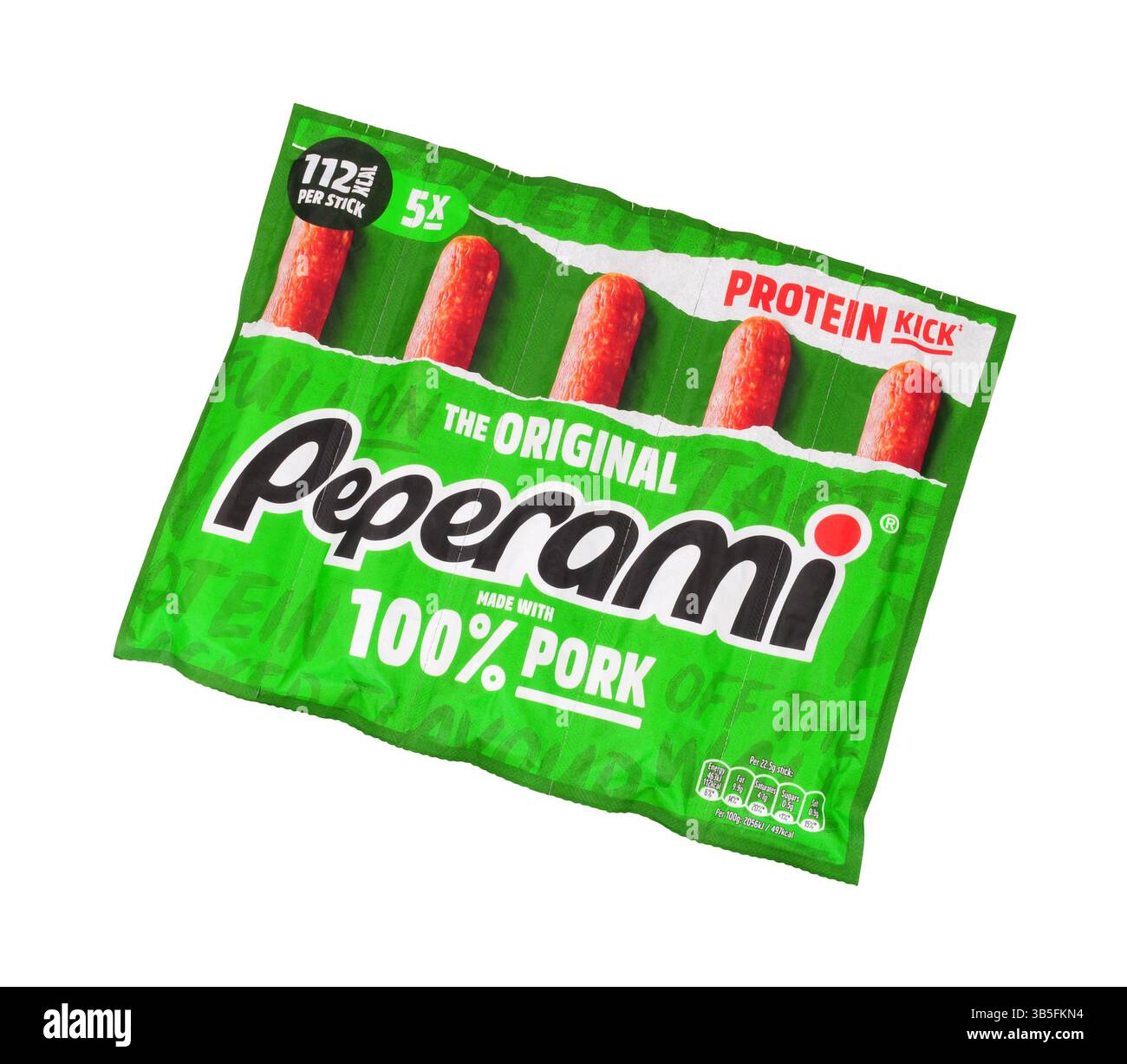 Peperami original smoked pork salami sausage bunch of five pack Stock ...