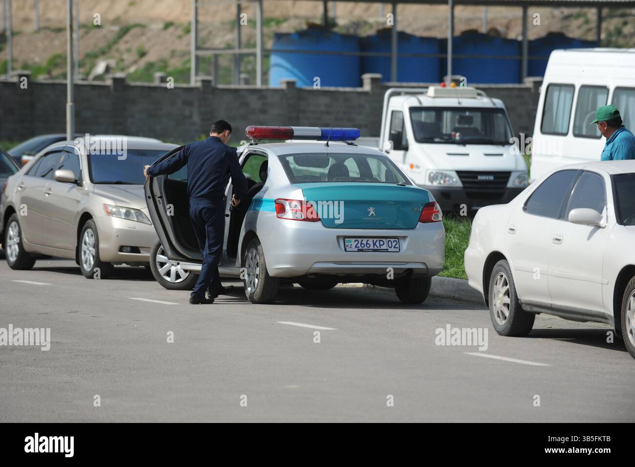 The driver's license exam. Testing on the racetrack Stock Photo - Alamy