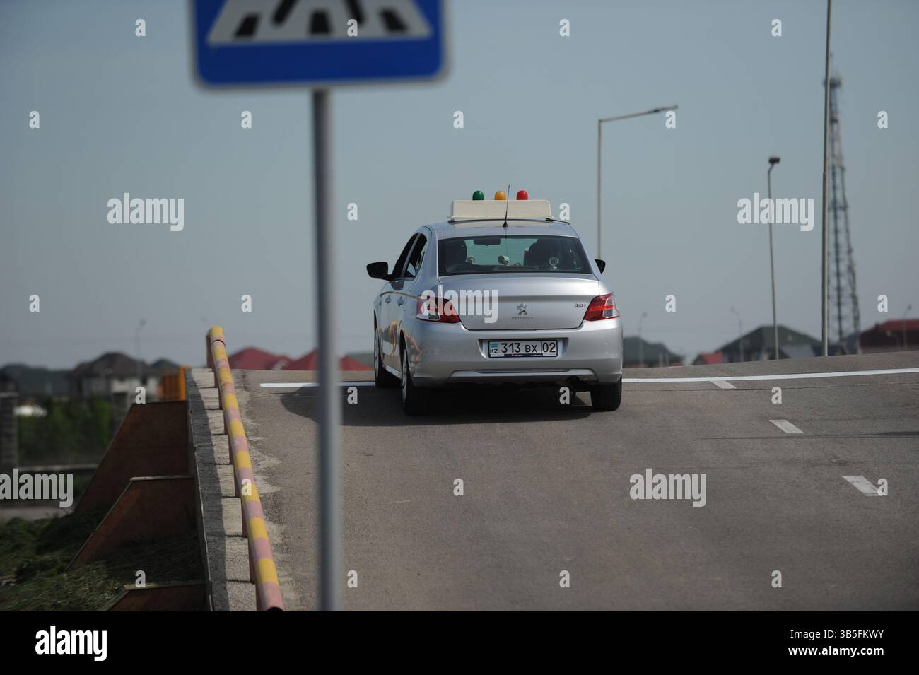 The driver's license exam. Testing on the racetrack Stock Photo - Alamy