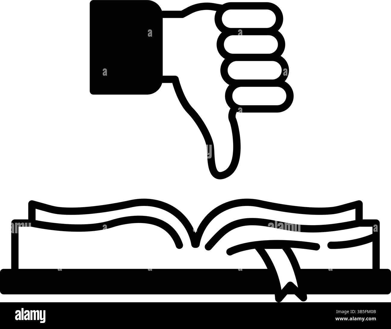 Click book icon flat Black and White Stock Photos & Images - Alamy