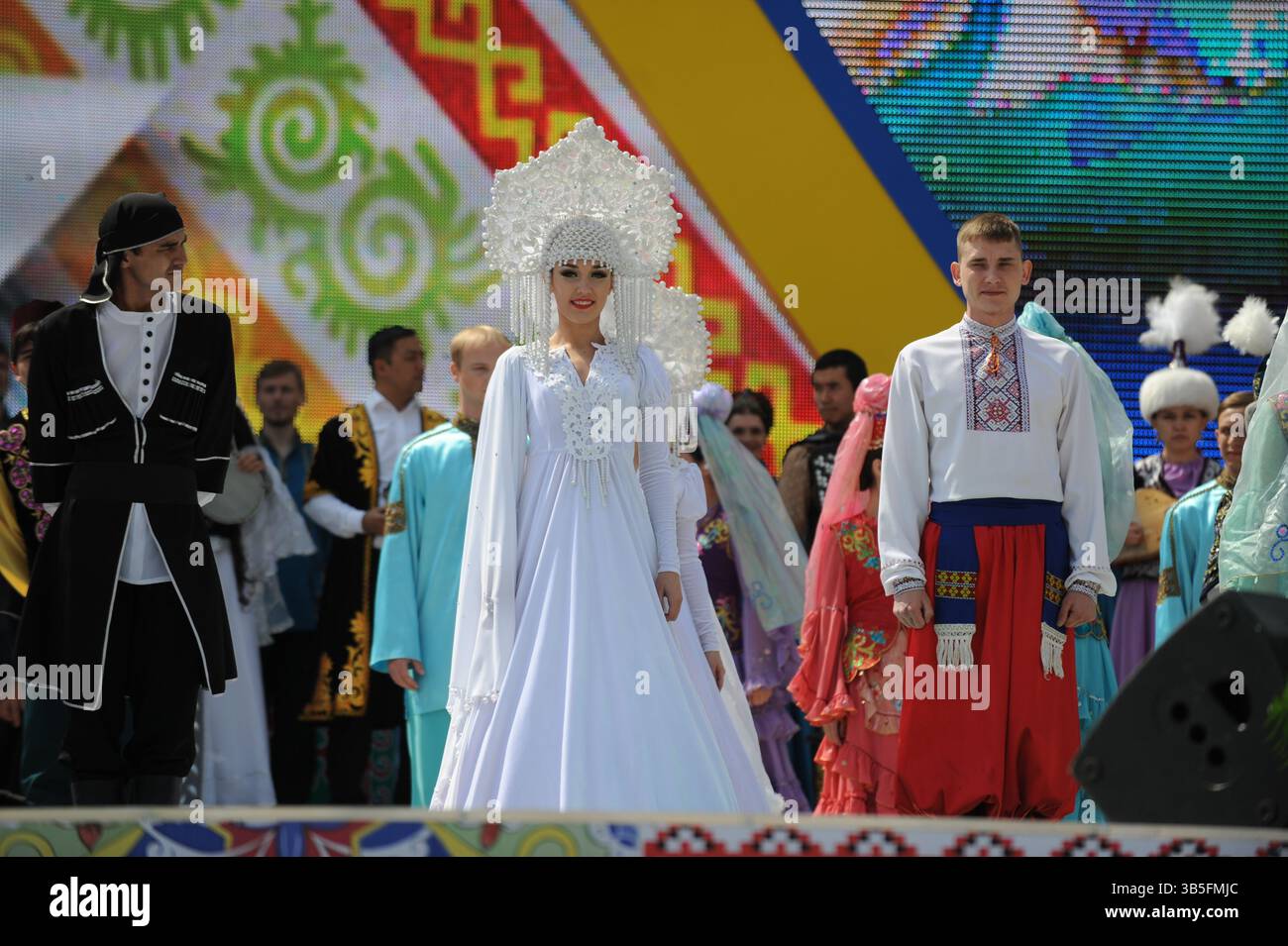 On May 1, people in different national costumes celebrate the Day of ...