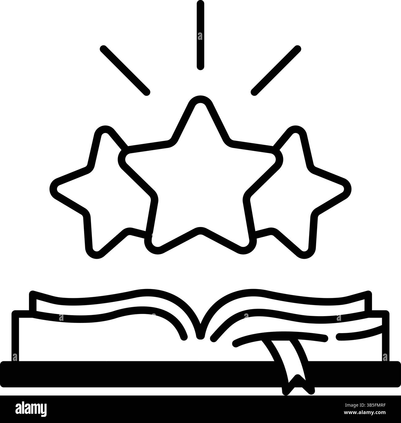 A book with three stars on the cover Stock Vector Image & Art - Alamy