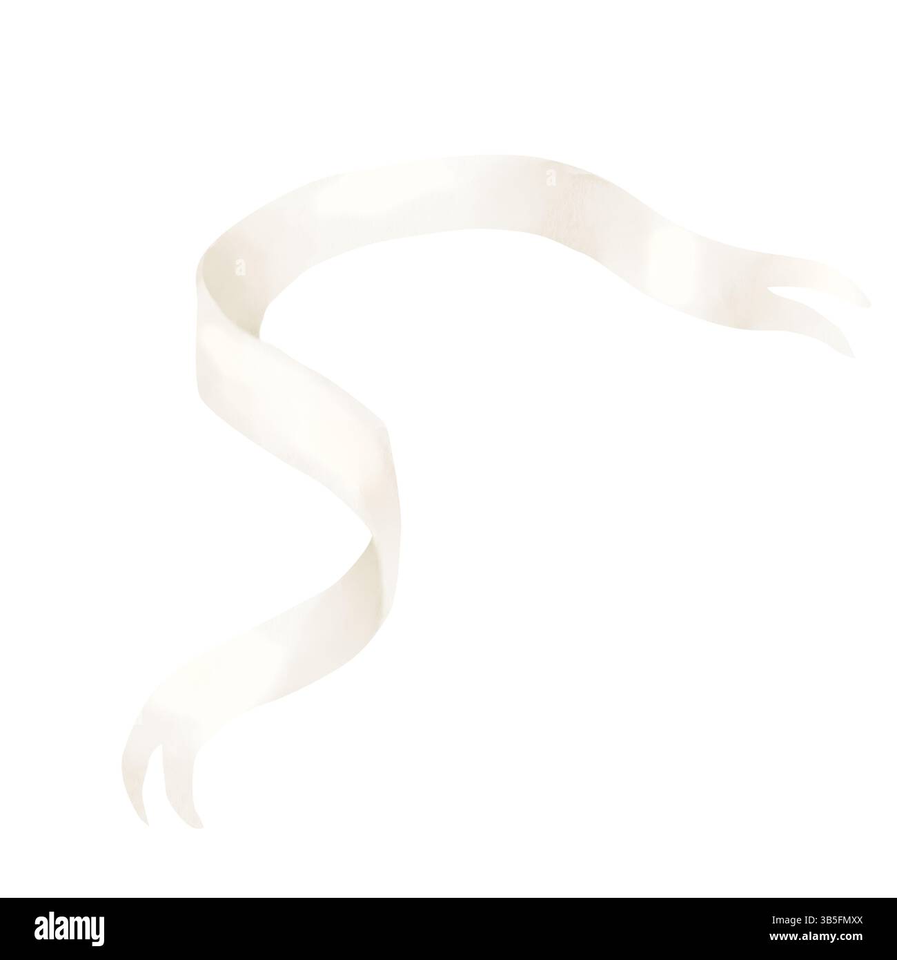 A beige ribbon, an empty manuscript for the text. Watercolor ...
