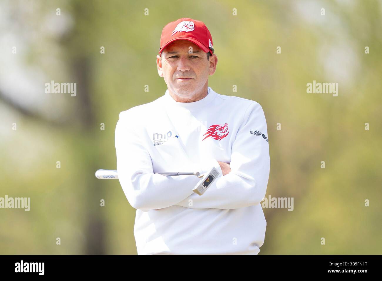 Captain Sergio Garcia of Fireballs GC is seen on the 14th green during ...