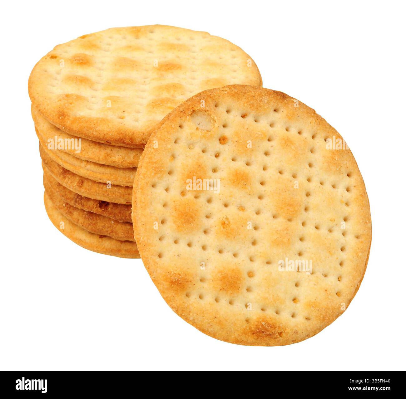 Cornish wafers biscuits flaky puffed savoury crackers isolated on a ...