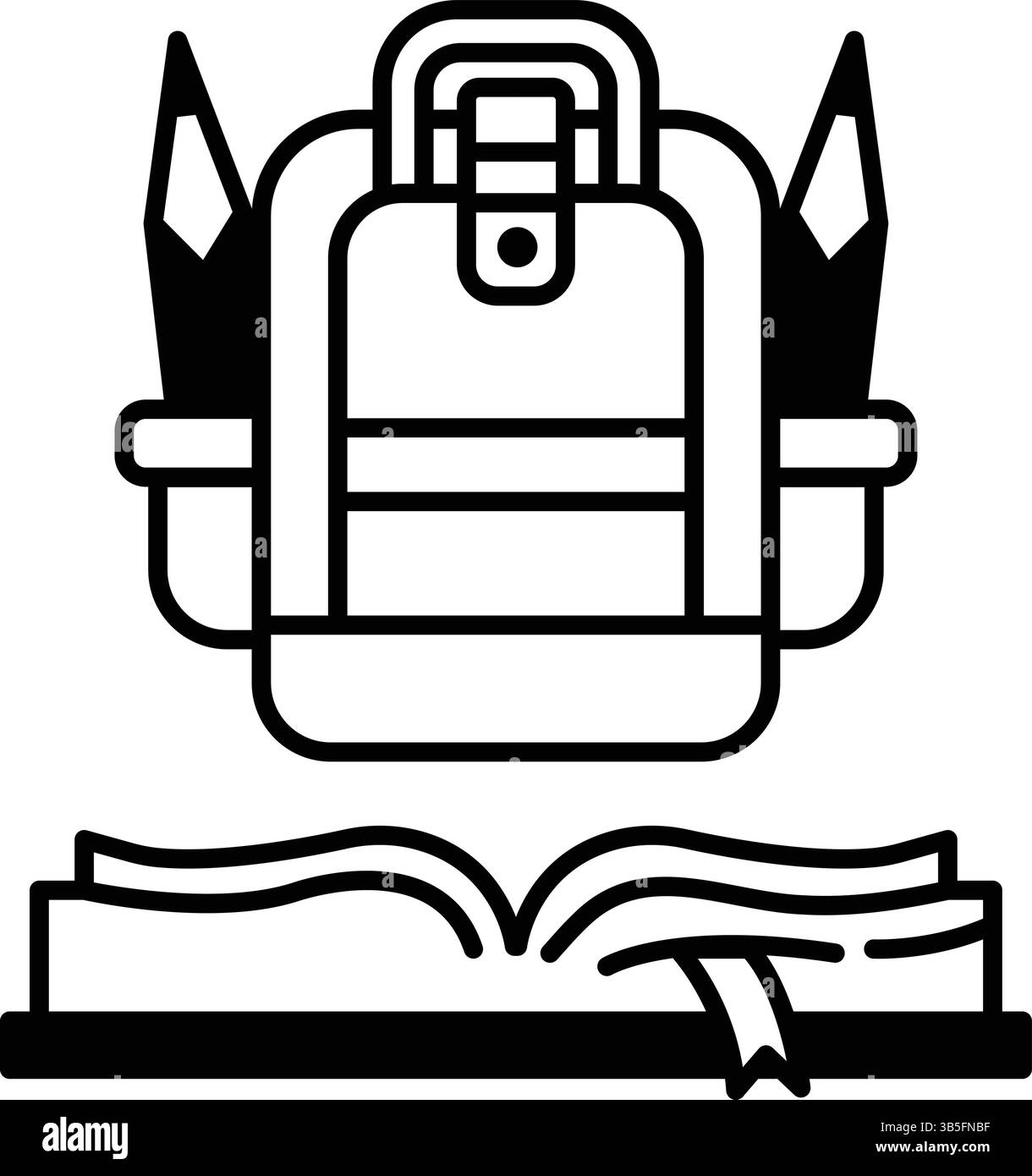 Backpack shape Stock Vector Images - Alamy