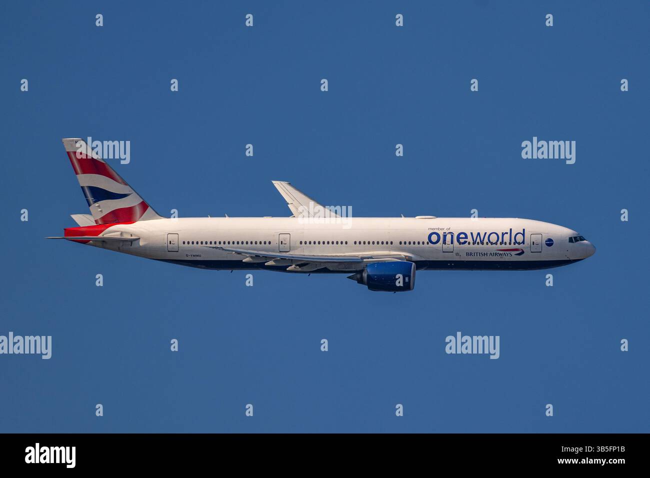Boeing 777 Airliner in One World Livery Stock Photo - Alamy