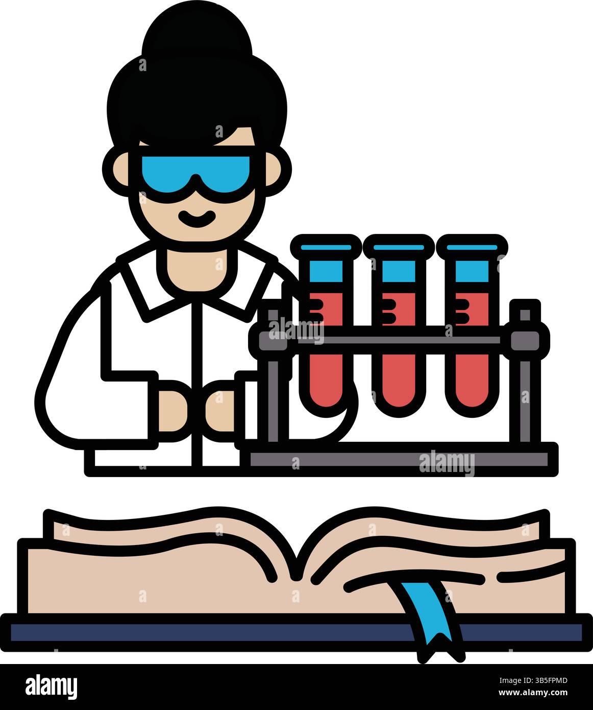 Focused scientist Stock Vector Images - Alamy