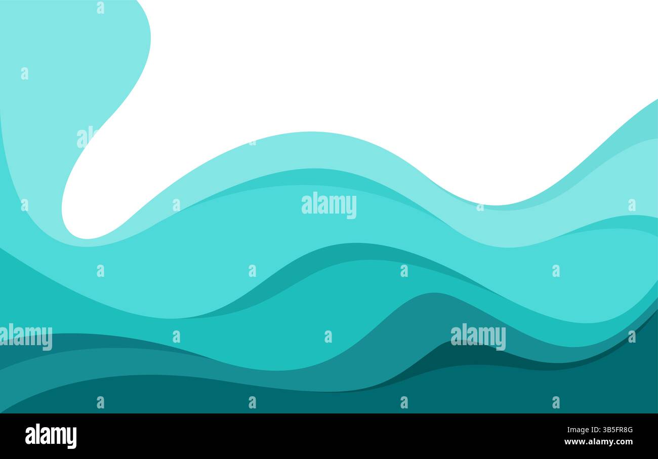 Wave in ocean water Stock Vector Images - Alamy