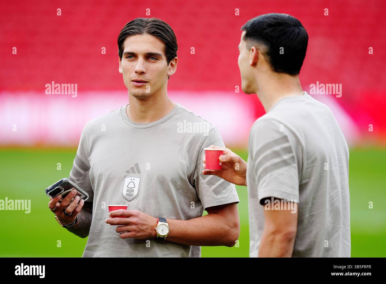 Nottingham Forest's Nicolas Dominguez ahead of the Premier League match ...