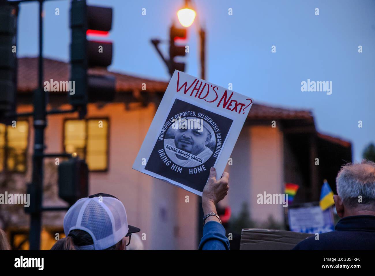 Santa Barbara, Ca, USA. 1st May, 2025. Who's Next?"" Sign with Kilmar ...