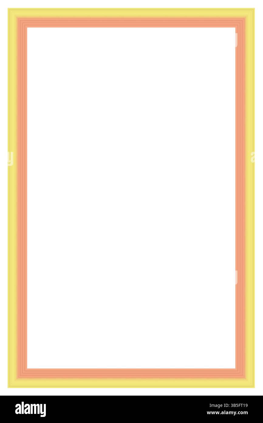 Vertical frame for photo and design with aspect ratio 2 to 3 on a white ...