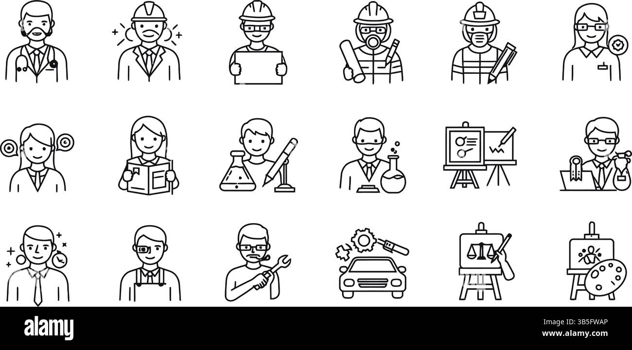 Worker progression Stock Vector Images - Alamy