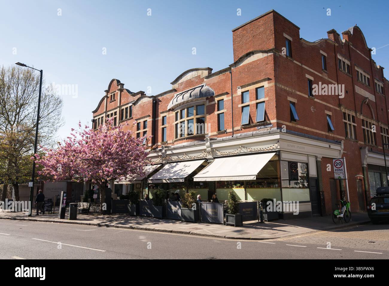 The exterior of the Olympic Studios and Cinema, Church Road, Barnes, London, SW13, England, UK ...