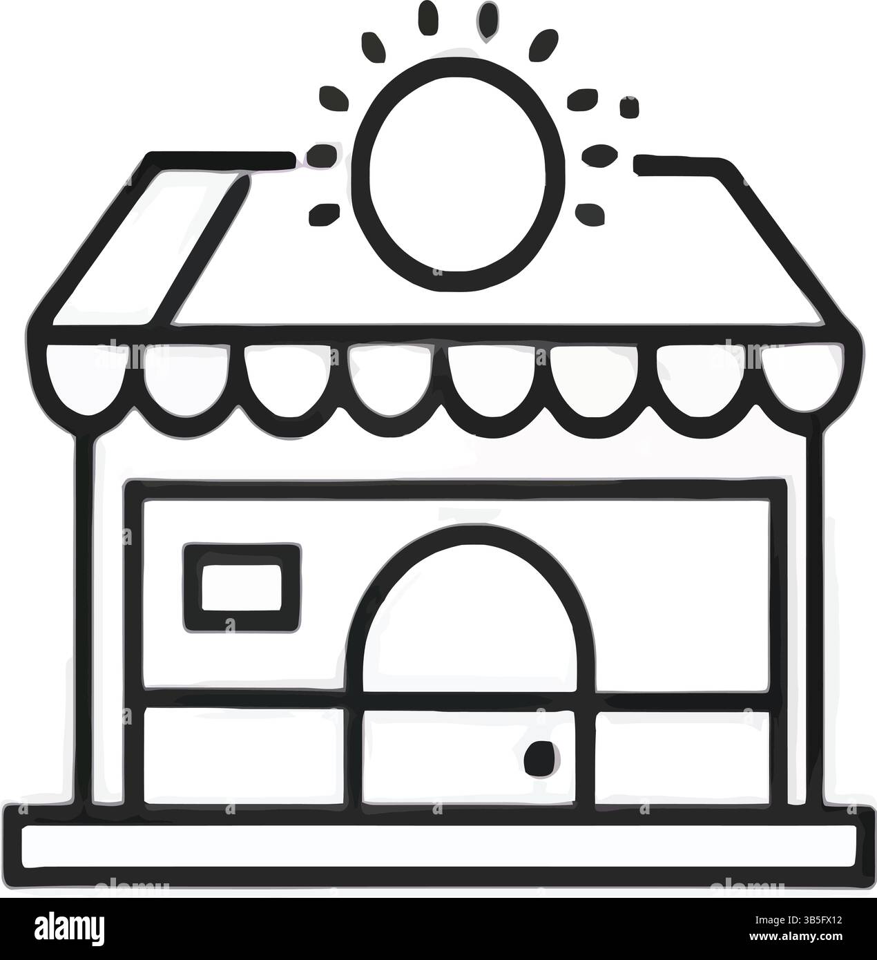 Outlined shop hi-res stock photography and images - Alamy