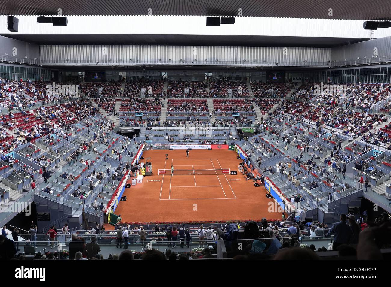 General view of the Manolo Santana court during the Mutua Madrid Open ...