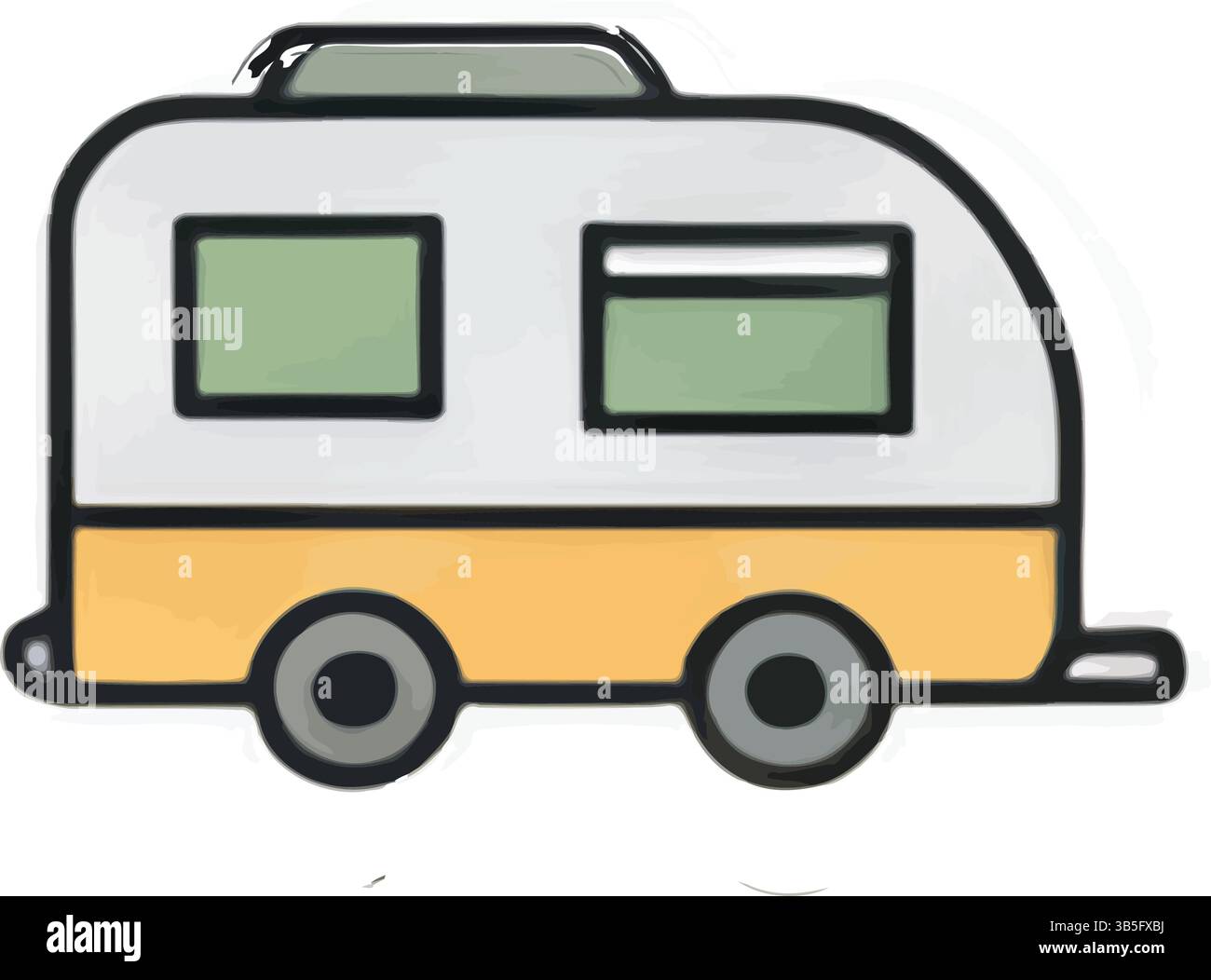 Cartoon camping van caravan hi-res stock photography and images - Alamy