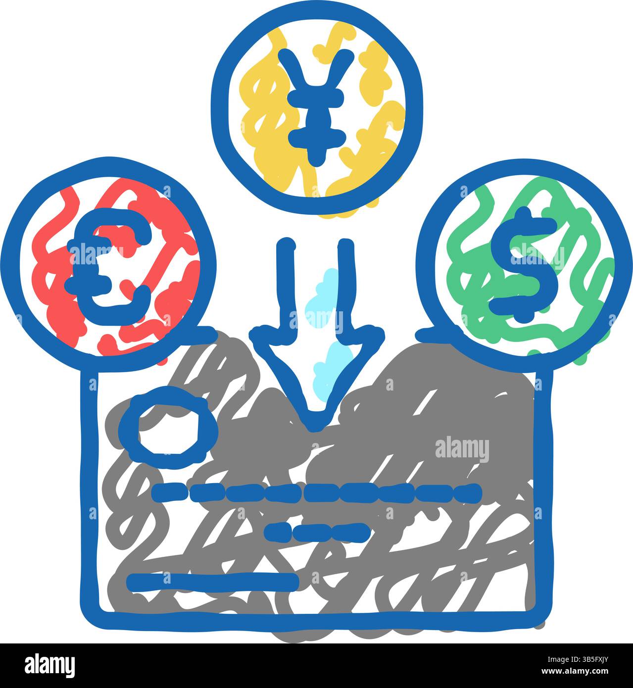 currency card icon doodle illustration Stock Vector Image & Art - Alamy