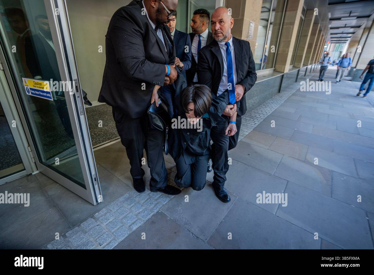 London, UK. 1st May, 2024. A climate change activist from ''AXE DRAX ...