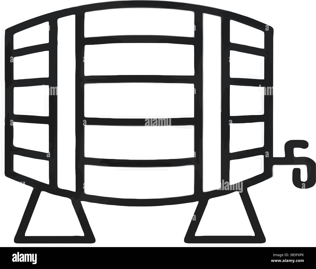 Making wooden barrels Stock Vector Images - Alamy