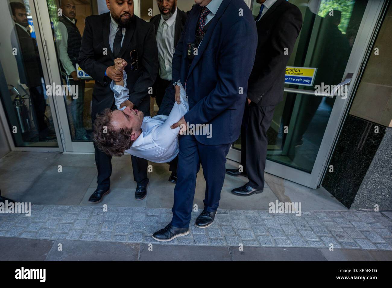 London, UK. 1st May, 2024. A climate change activist from ''AXE DRAX ...