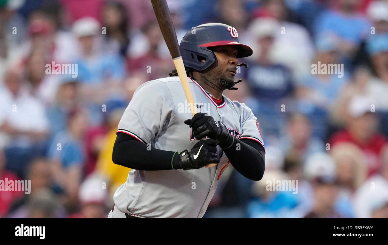 Washington Nationals' Josh Bell plays during a baseball game, Thursday ...