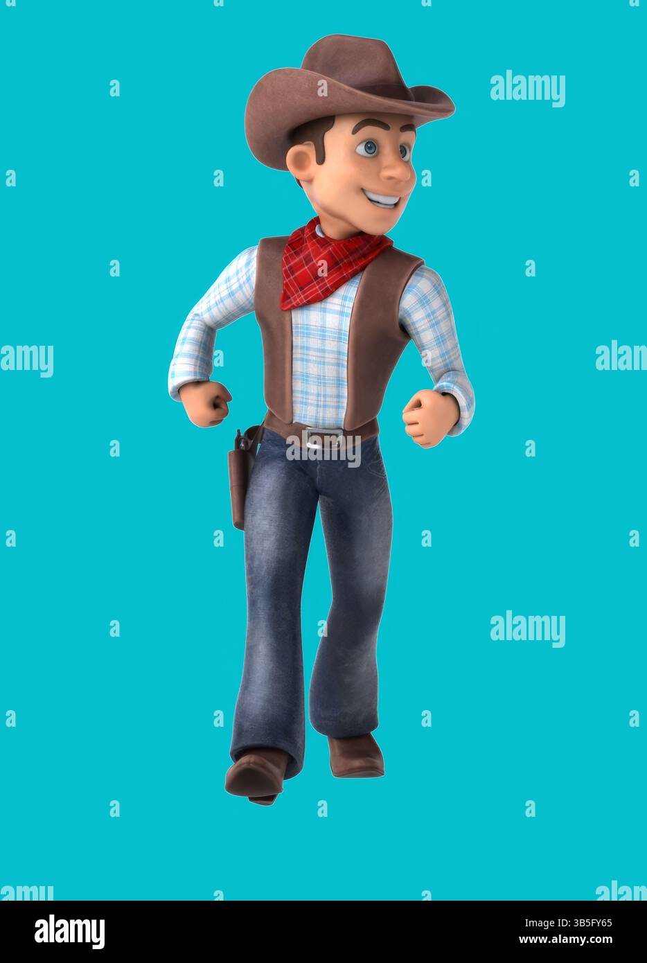 Fun 3d cartoon animation cowboy hi-res stock photography and images - Alamy