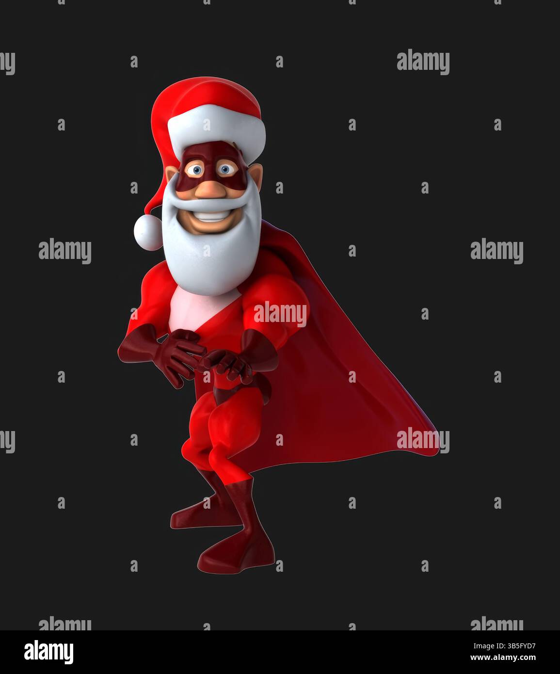 Fun 3D cartoon superhero fighting Stock Photo - Alamy