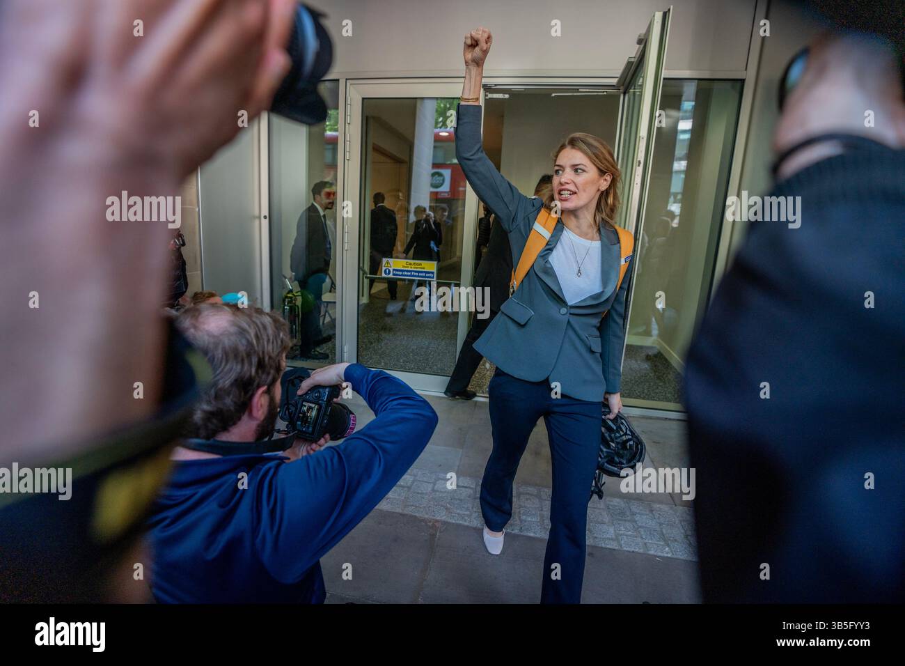 London, UK. 01st May, 2025. A climate change activist from "AXE DRAX ...