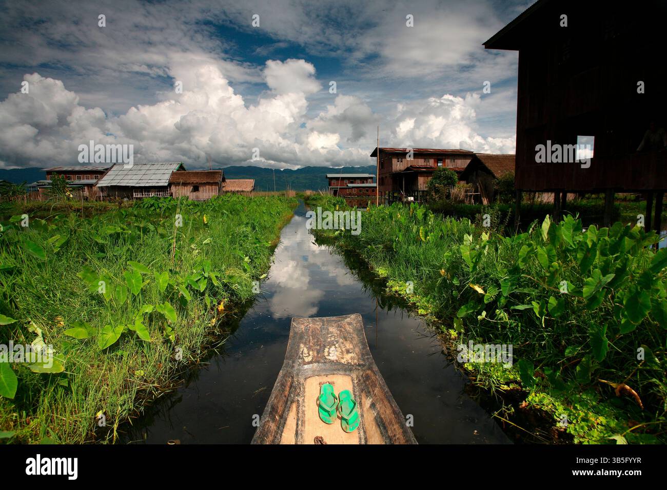 Floating Village, Piledwelling Village, Lake Inle, Birma, Burma ...