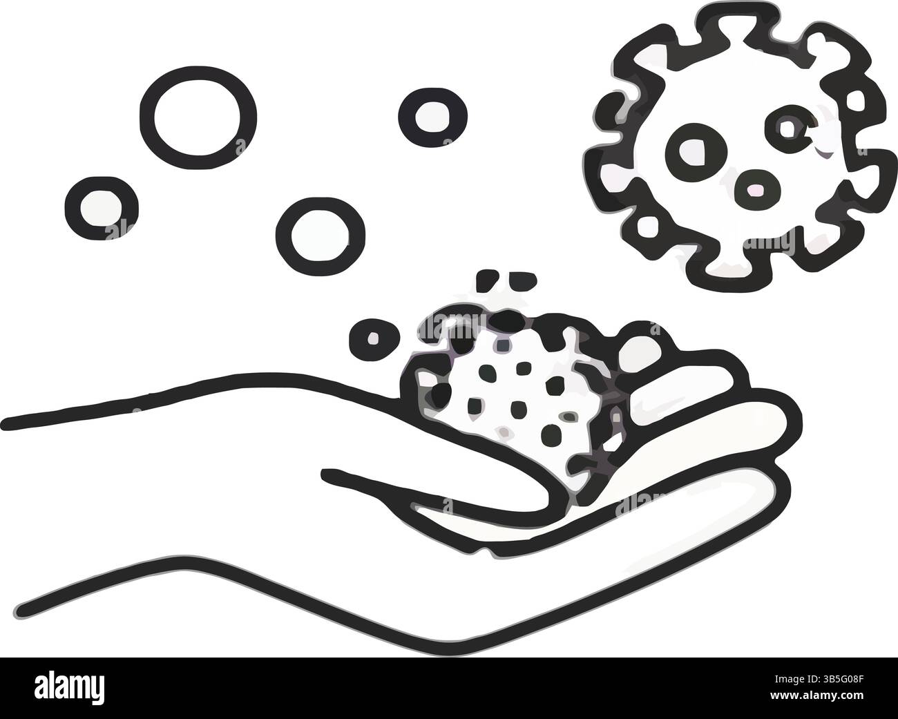 Hand Holding Virus Particle Illustration Stock Vector Image & Art - Alamy