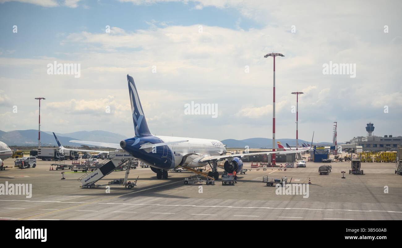 Athens International Airport Eleftherios Venizelos, main base of Aegean ...