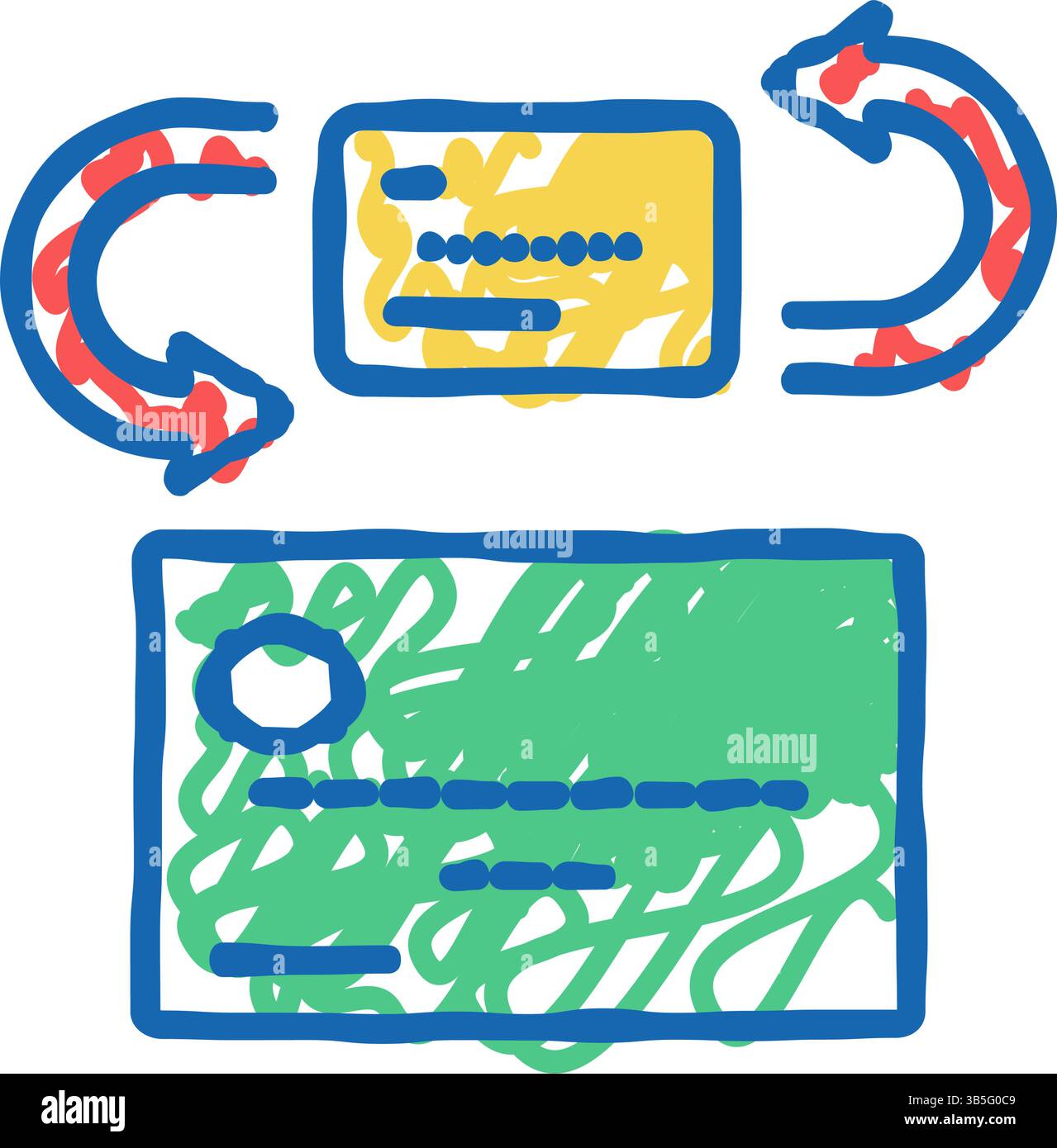 transfer card icon doodle illustration Stock Vector Image & Art - Alamy