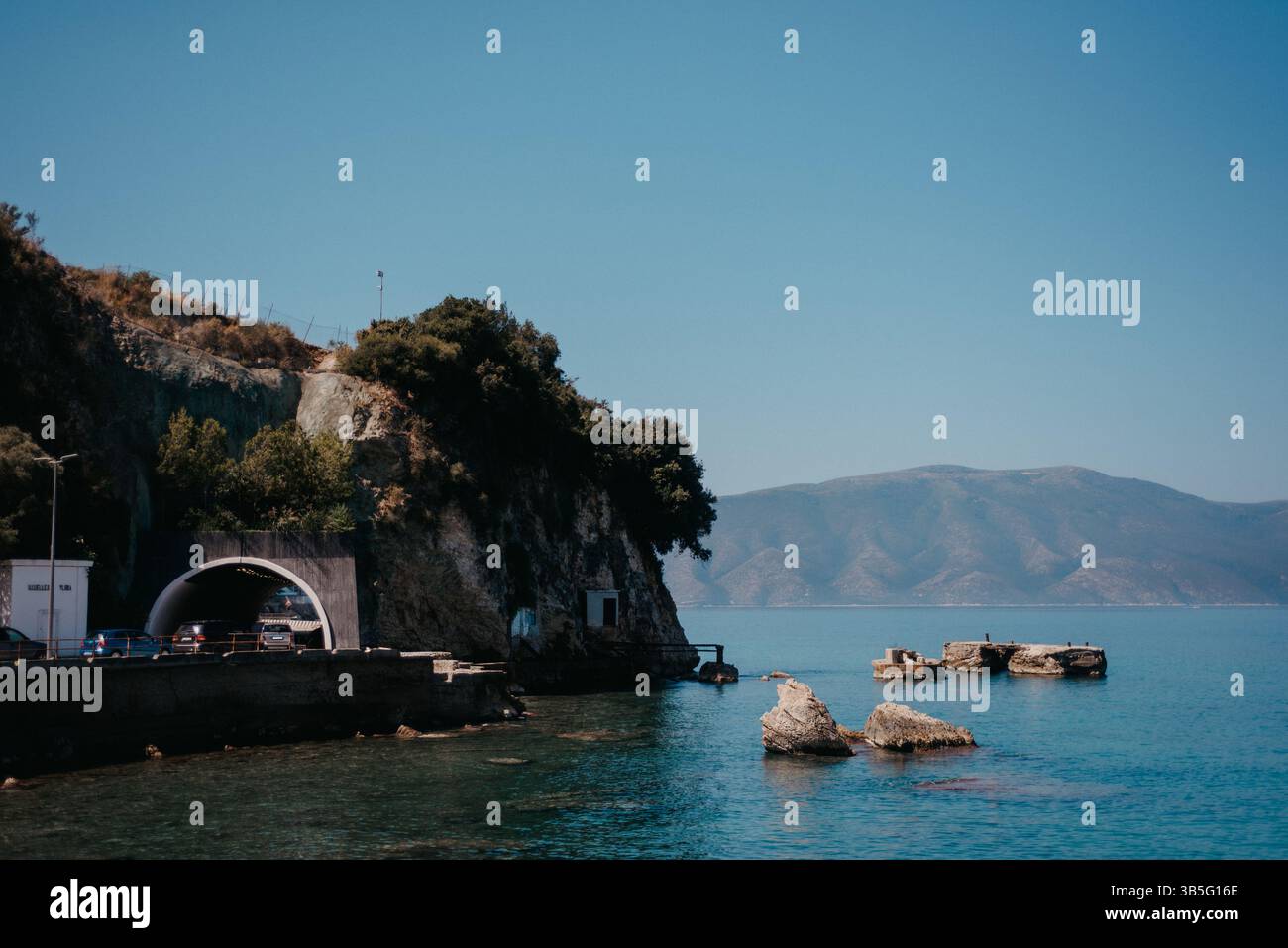 Coastal Tunnel Next to the Beach in Vlorë, Albania - Albanian Riviera ...