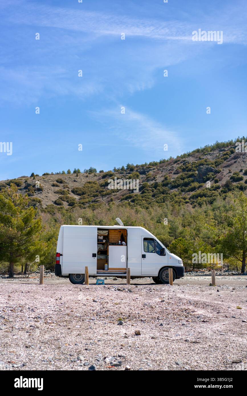 Camper van parked near Salda Lake in Turkey Stock Photo - Alamy