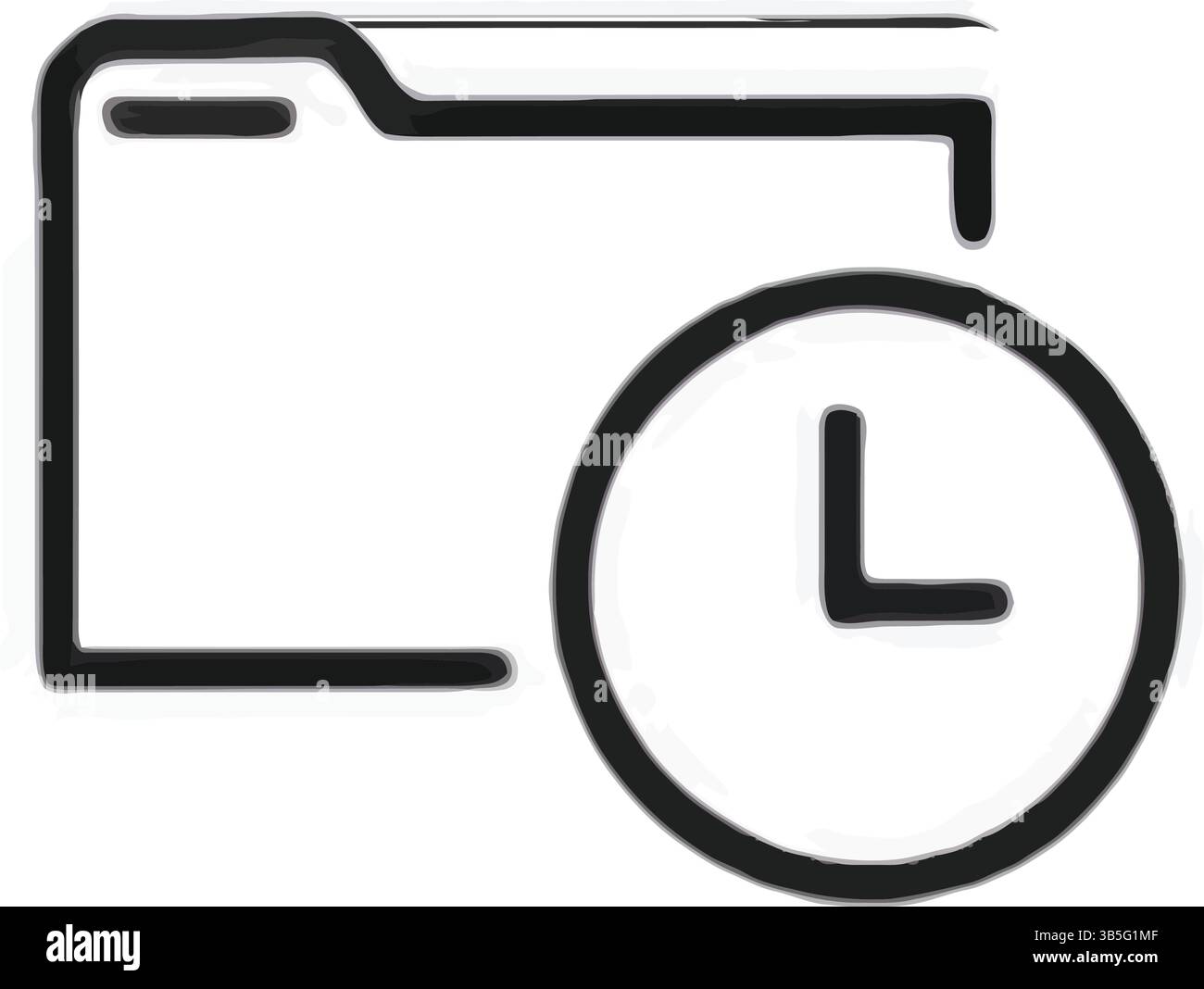 Time Management File Icon – Symbol of Scheduling and Document Tracking ...