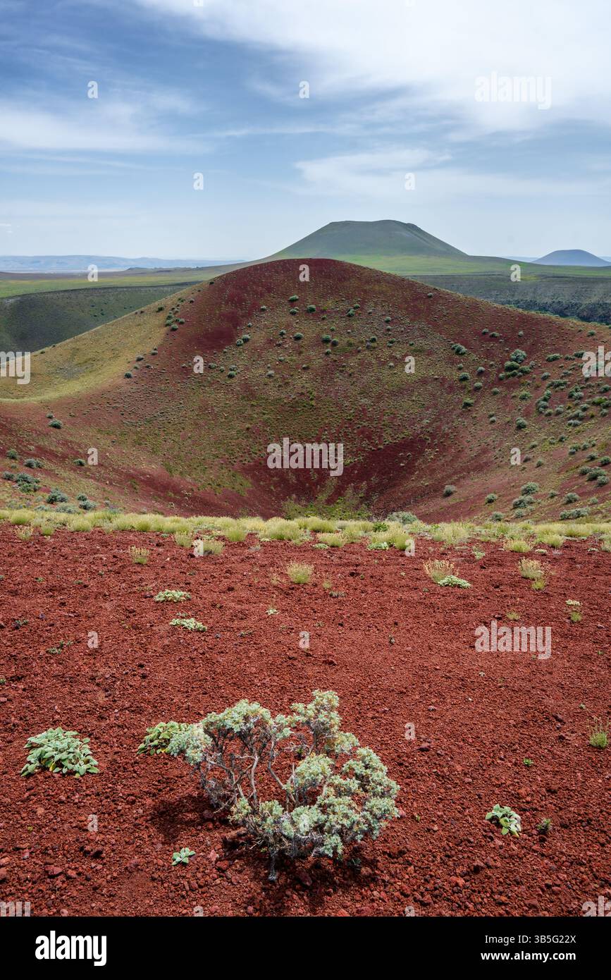 Meke lake volcanic crater with red soil in Turkey Stock Photo - Alamy