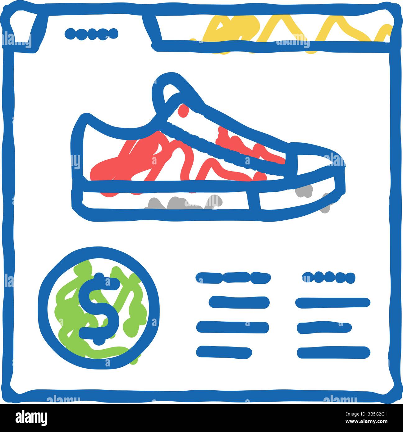 shoes shop department icon doodle illustration Stock Vector Image & Art ...