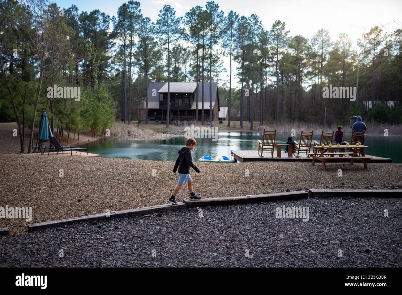 Cozy waterfront cabin dock hi-res stock photography and images - Alamy