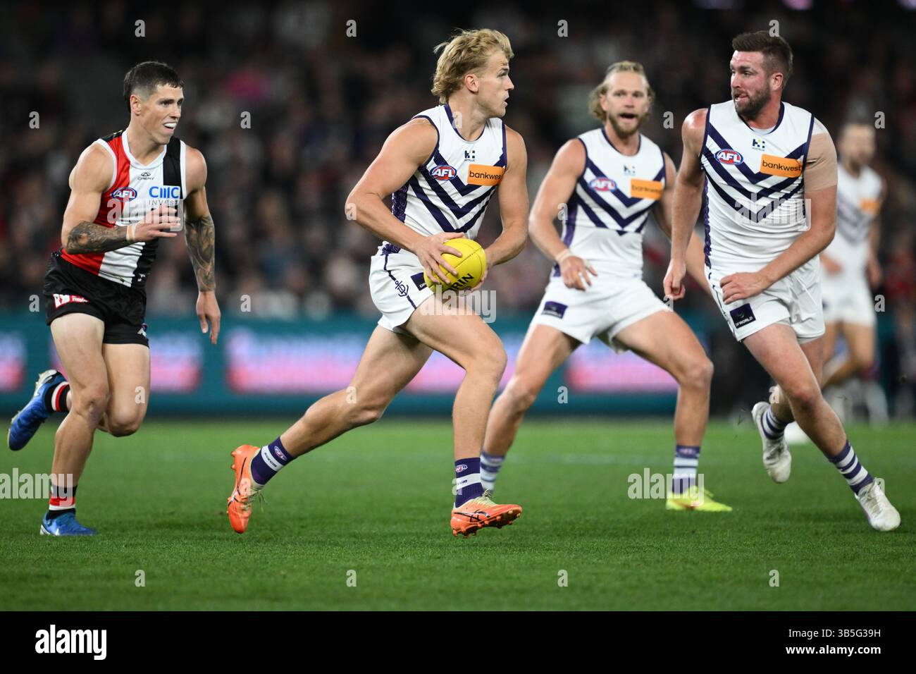 Melbourne, Australia. 02nd May, 2025. Karl Worner of the Dockers ...