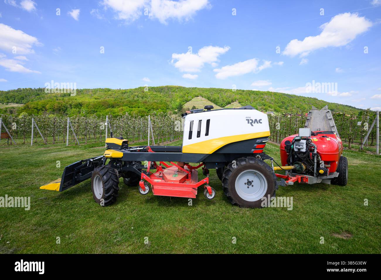 Dresden, Germany. 30th Apr, 2025. The autonomous agricultural machine ...