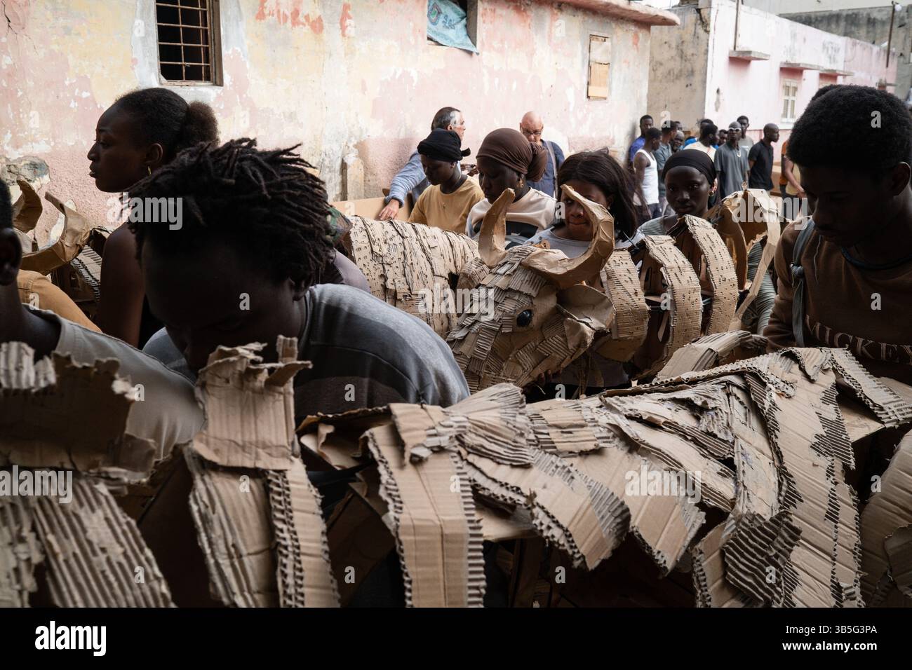 Puppeteer artists from the new public art project The Herds prepare to ...