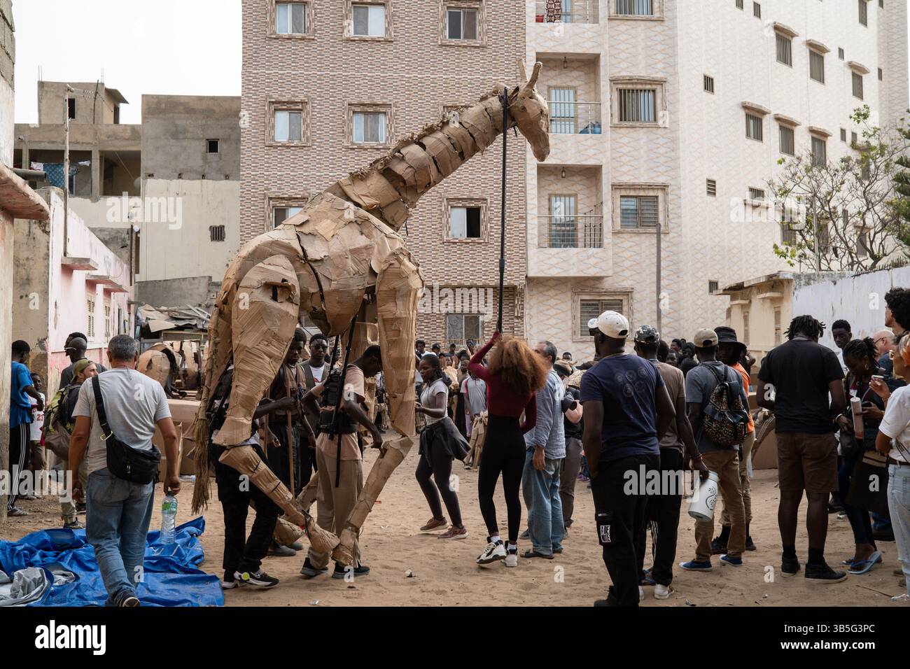 Puppeteer artists from the new public art project The Herds prepare to ...
