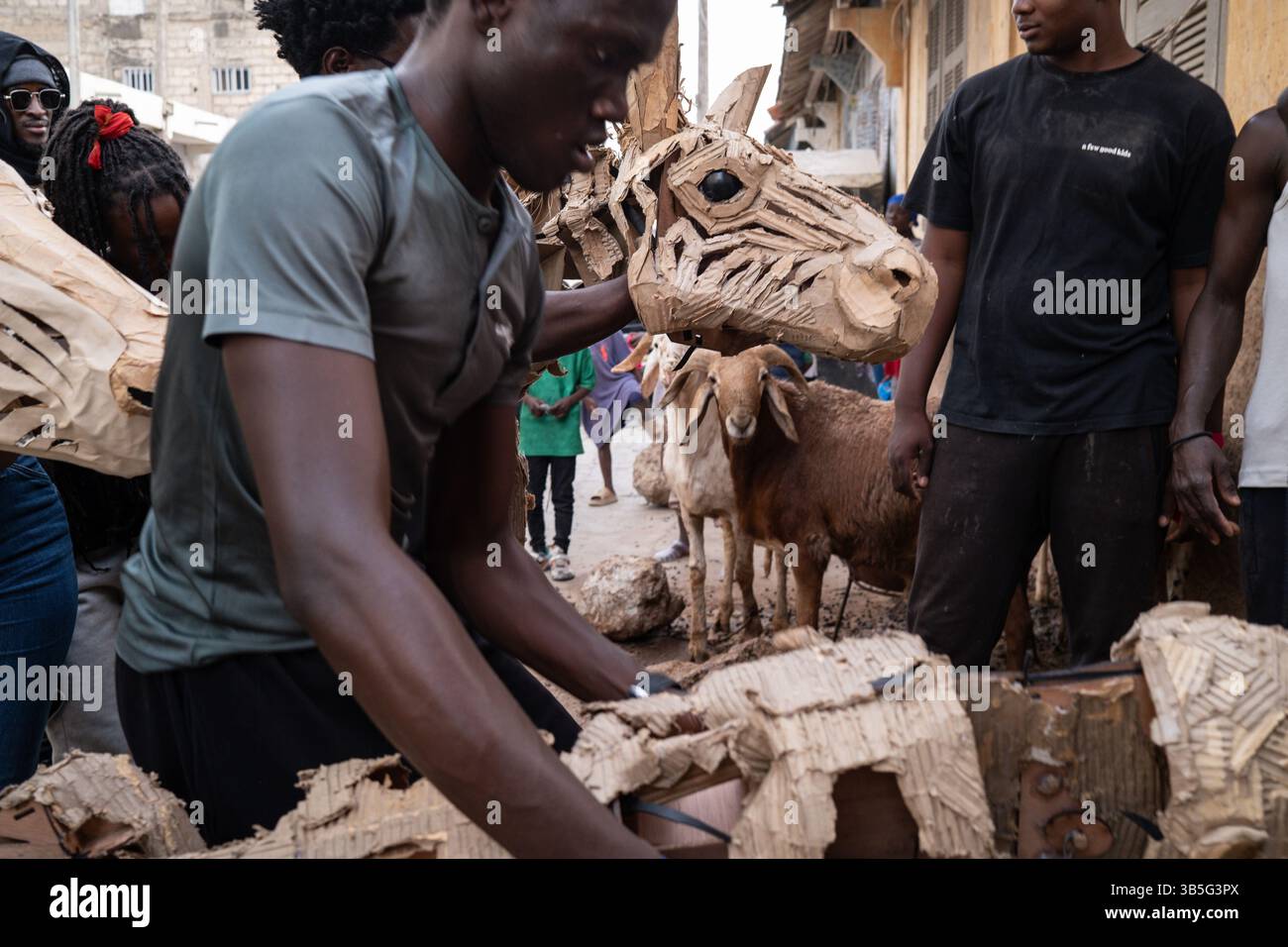Puppeteer artists from the new public art project The Herds prepare to ...